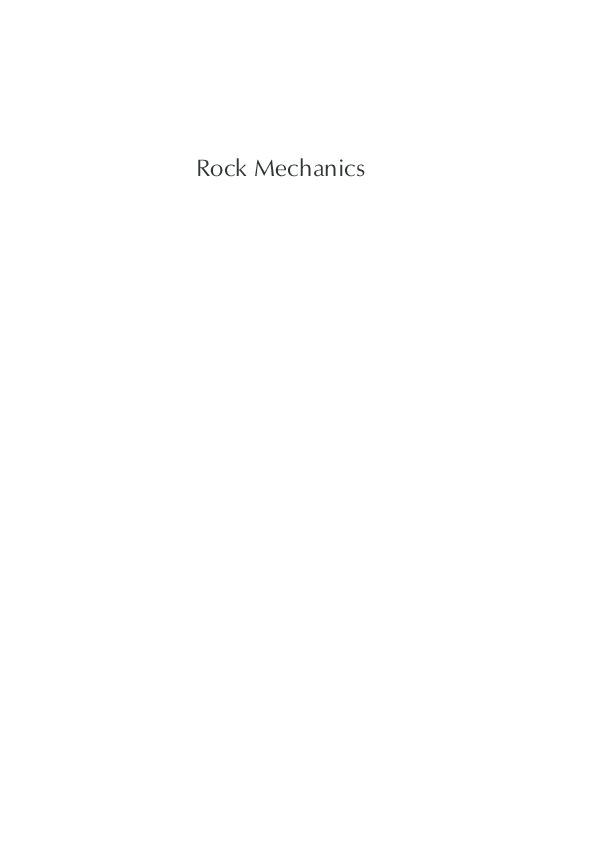 (PDF) Rock Mechanics