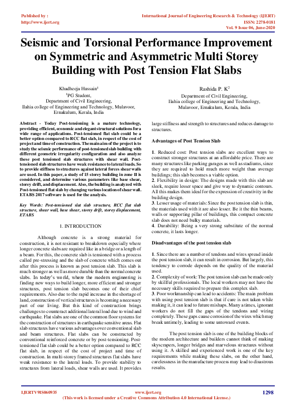 (PDF) IJERT-Seismic and Torsional Performance Improvement on Symmetric and Asymmetric Multi ...