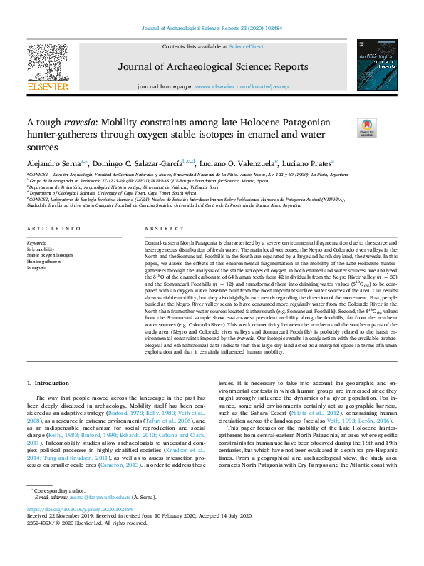 2020. Serna et al. A tough travesía: Mobility constraints among late ...
