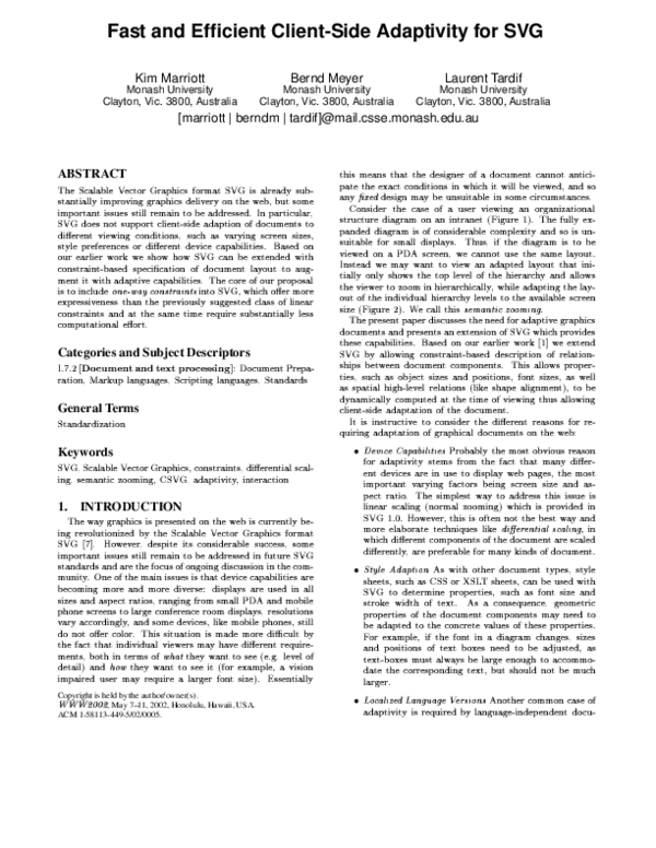 (PDF) Fast and efficient client-side adaptivity for SVG