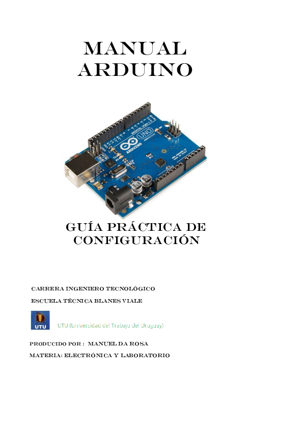(PDF) MANUAL ARDUINO Guía práctica de Configuración Carrera ingeniero tecnológico Escuela ...