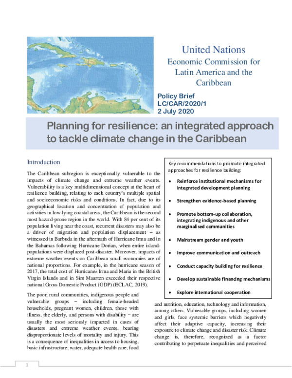 (PDF) Planning for resilience: an integrated approach to tackle climate ...