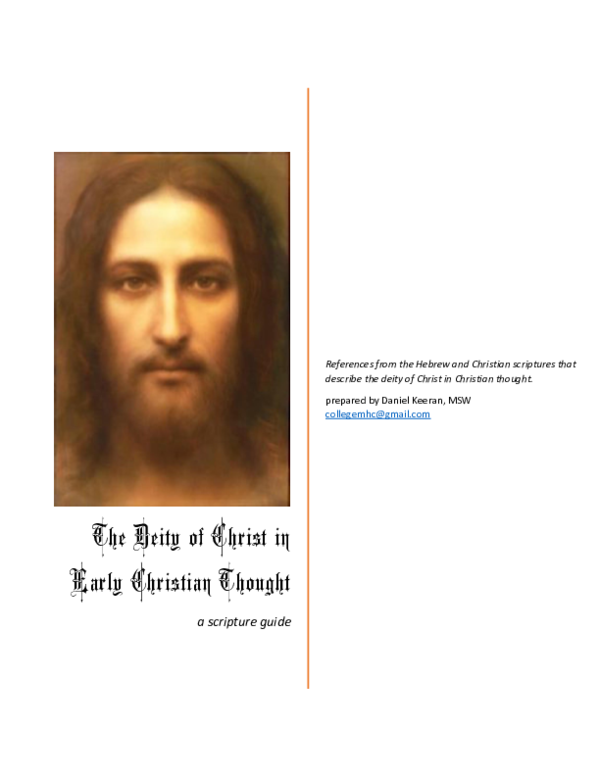 (PDF) The Deity of Christ: a scripture guide