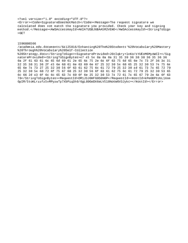(DOC) Enhancing The Students' Vocabulary Mastery Through Vocabulary ...