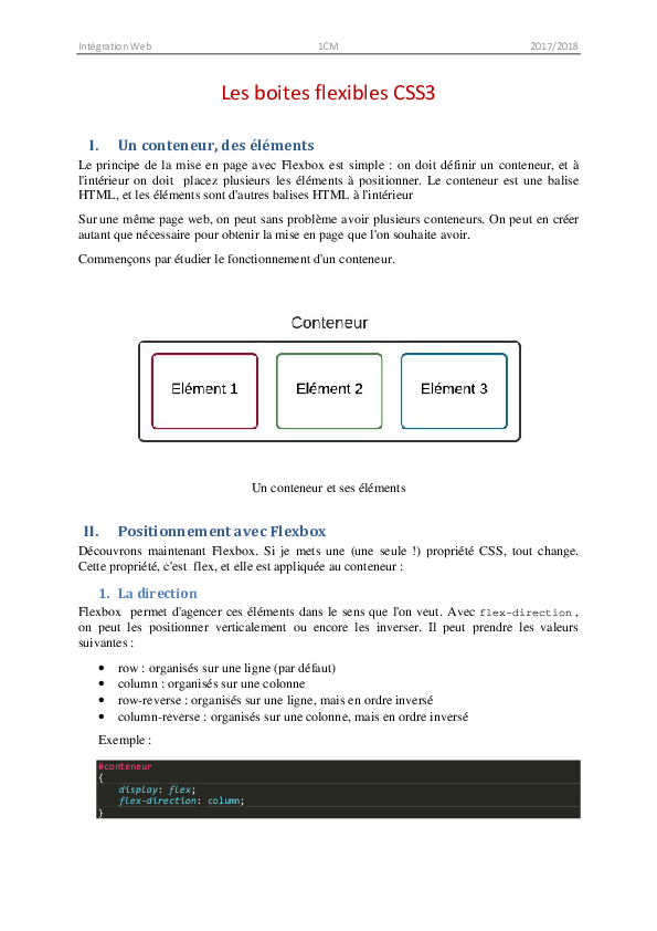 (PDF) Les boites flexibles CSS3