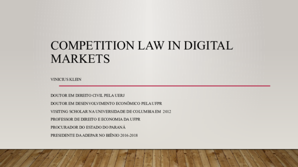 (PPT) Competition Law in Digital Markets