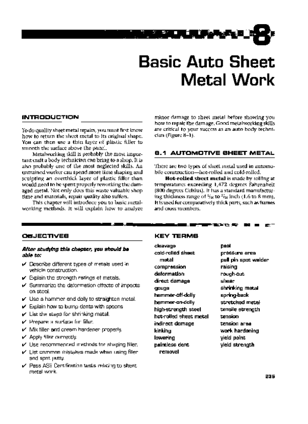 (PDF) Basic Auto Sheet Metal Work