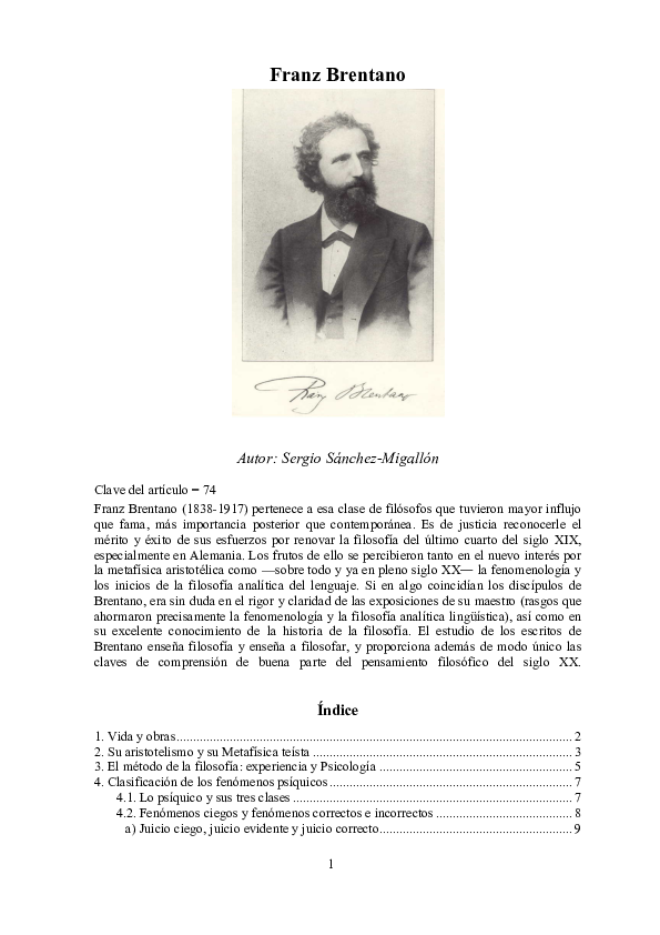 (PDF) Franz Brentano