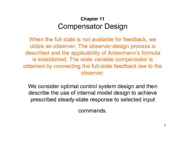 (PDF) Compensator Design