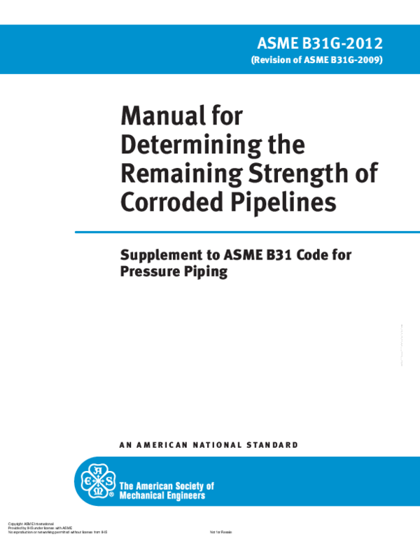 (PDF) Manual for Determining the Remaining Strength of Corroded ...