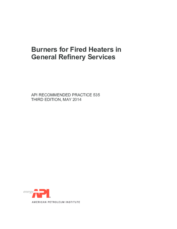 (PDF) Burners for Fired Heaters in General Refinery Services