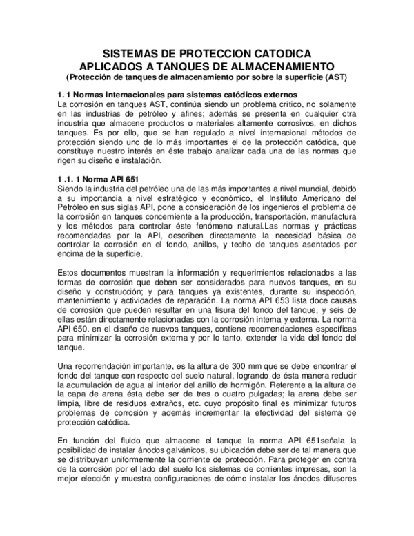 (PDF) SISTEMAS DE PROTECCION CATODICA APLICADOS A TANQUES DE ALMACENAMIENTO