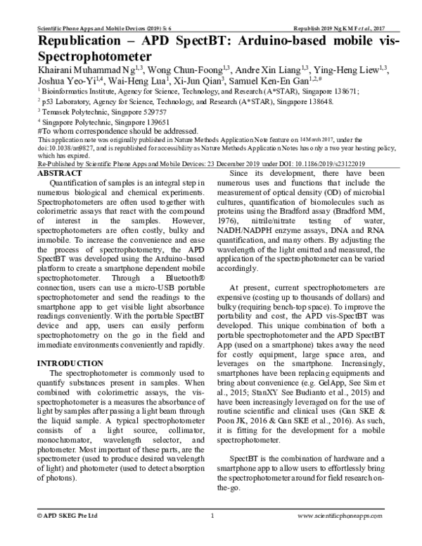 (PDF) Republication -APD SpectBT: Arduino-based mobile vis ...