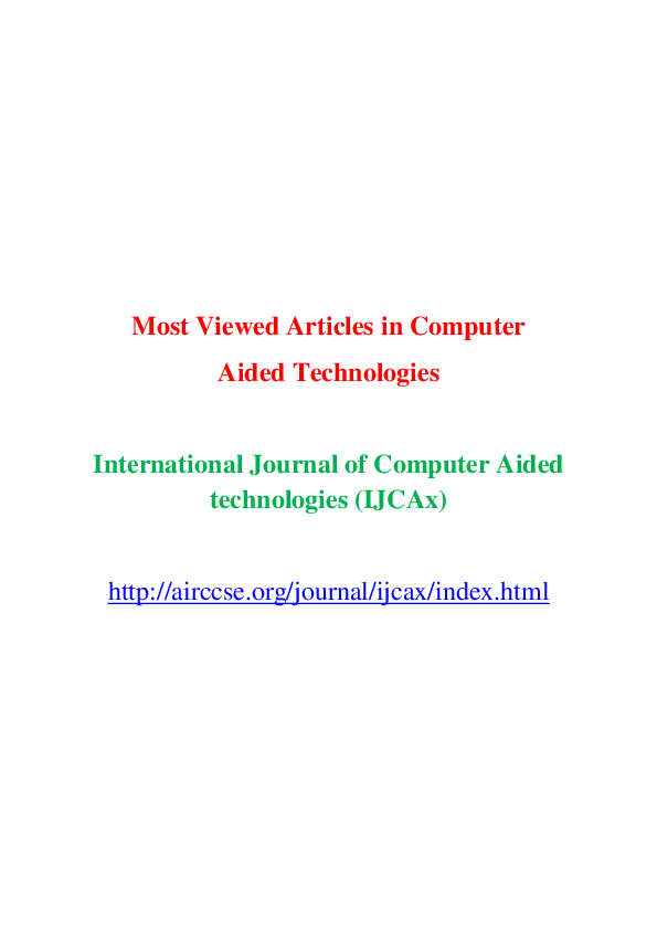 (PDF) Most Viewed Articles - International Journal of Computer-Aided ...