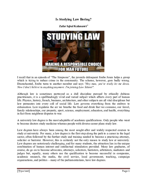 (PDF) Is Studying Law Boring?