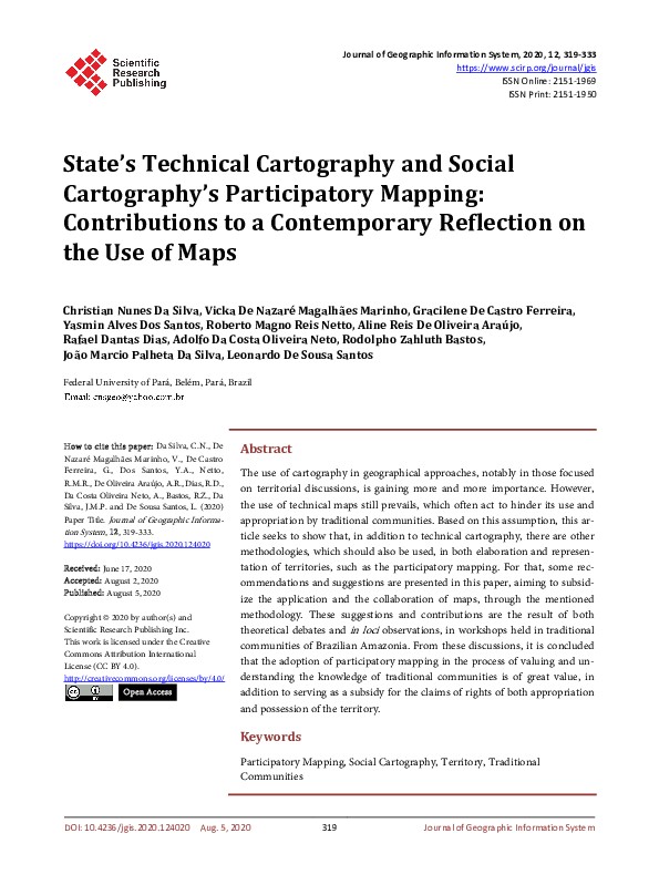 (PDF) State's Technical Cartography and Social Cartography's ...