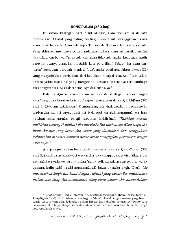 (PDF) KONSEP ALAM (Al-'Alam