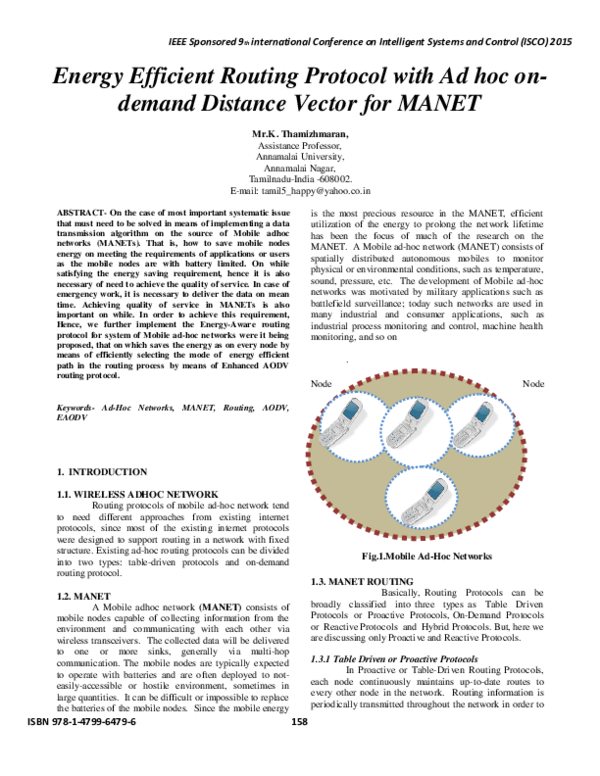 (PDF) Energy Efficient Routing Protocol with Ad hoc on- demand Distance ...