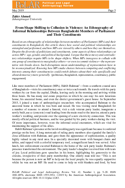 (PDF) From Shape Shifting to Collusion in Violence: An Ethnography of ...