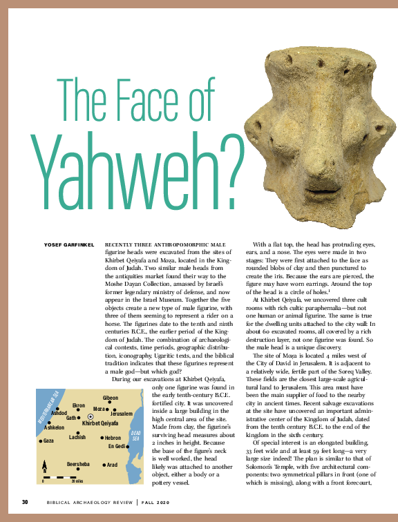 (PDF) Garfinkel 2020. The Face of Yahweh. BAR 46.4 30–33.
