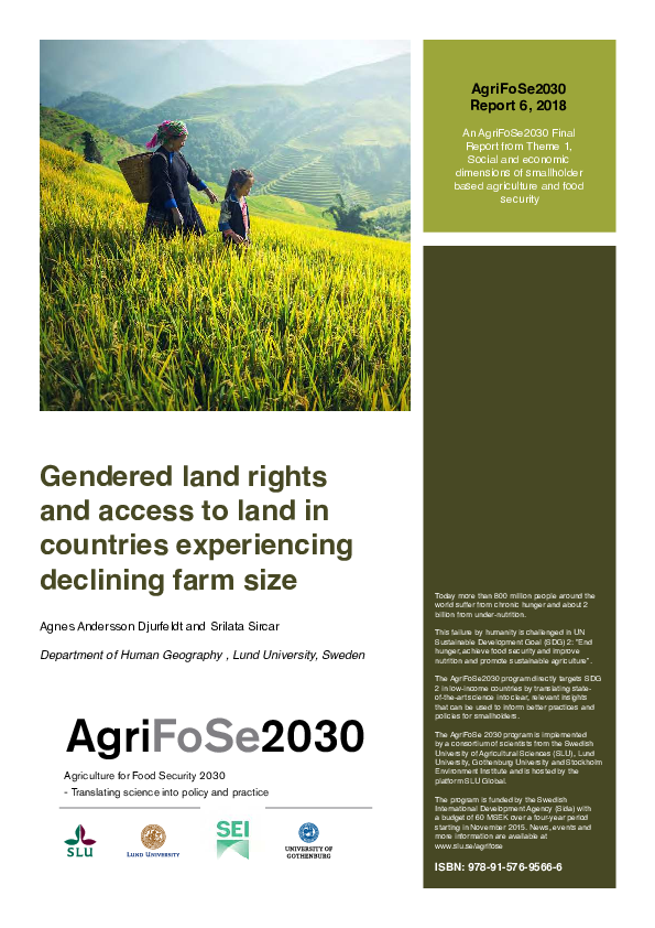 (PDF) Translating science into policy and practice Agriculture for Food ...