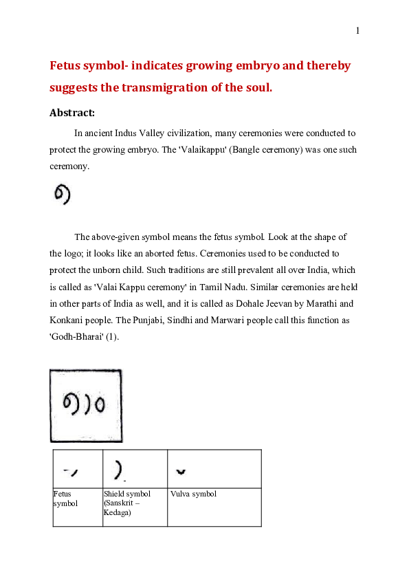 (DOC) Fetus symbol indicates the growing embryo and the transmigration ...