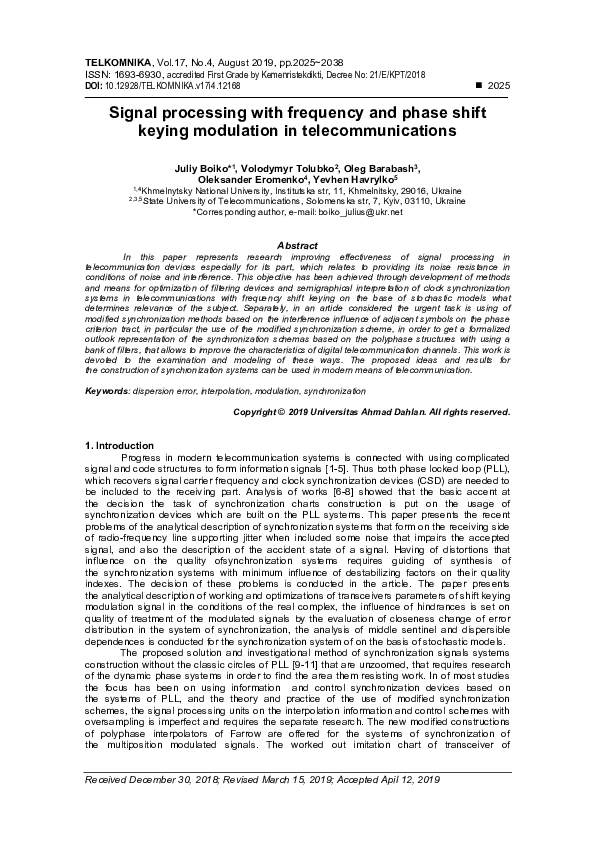 (PDF) Signal processing with frequency and phase shift keying ...