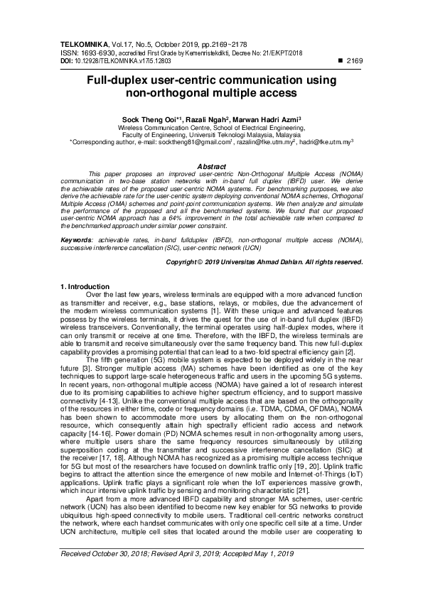(PDF) Enhanced NOMA with Full-Duplex Communication