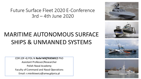 (PDF) MARITIME AUTONOMOUS SURFACE SHIPS & UNMANNED SYSTEMS