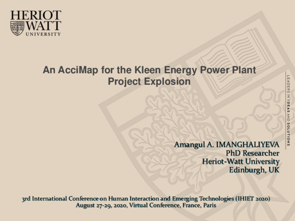 (PDF) Presentation proof slides_An AcciMap for the Kleen Energy Power ...