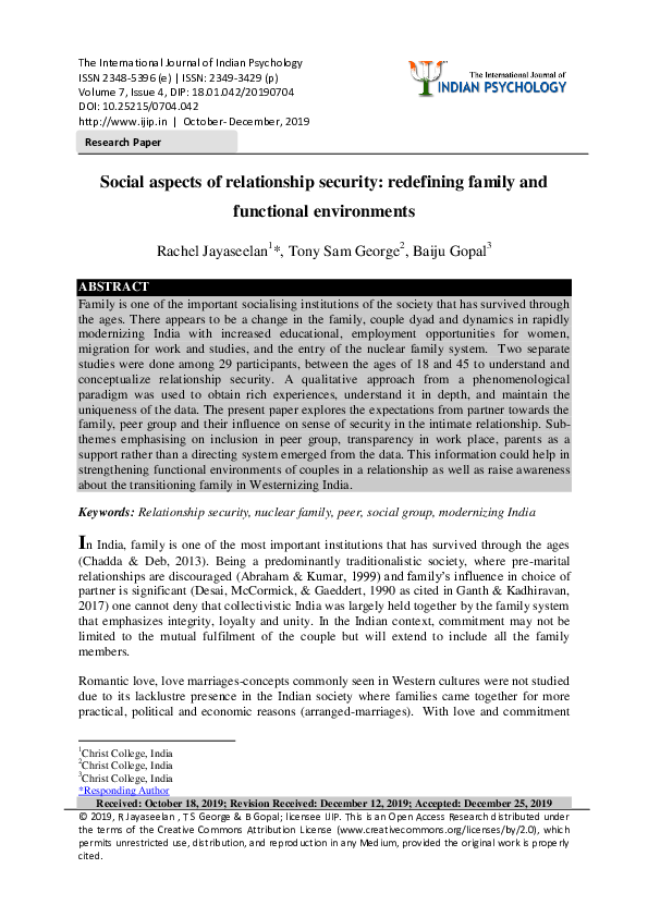 (PDF) Social aspects of relationship security: redefining family and ...