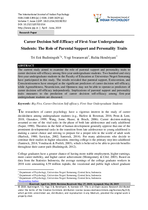 (PDF) Career Decision-Making (1991-2018): A Systematic Literature ...