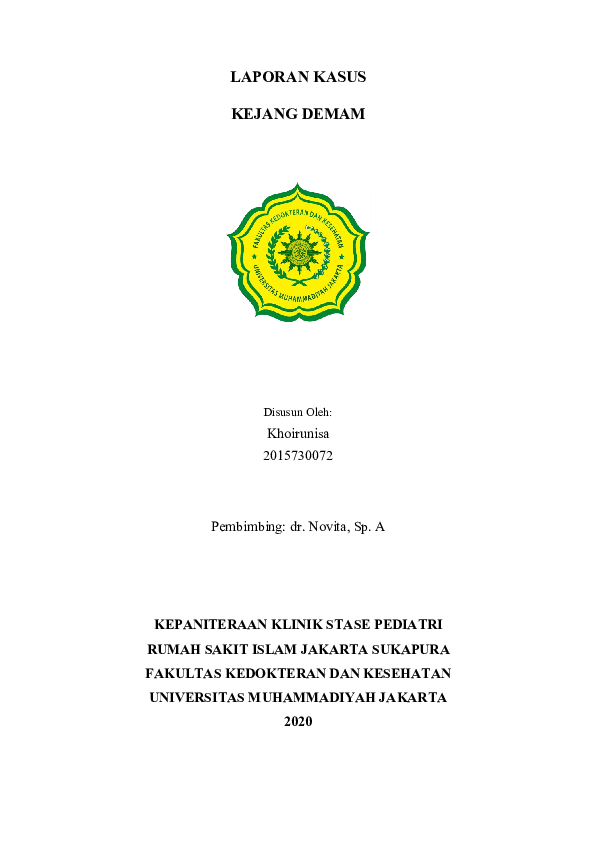 (DOC) LAPORAN KASUS KEJANG DEMAM