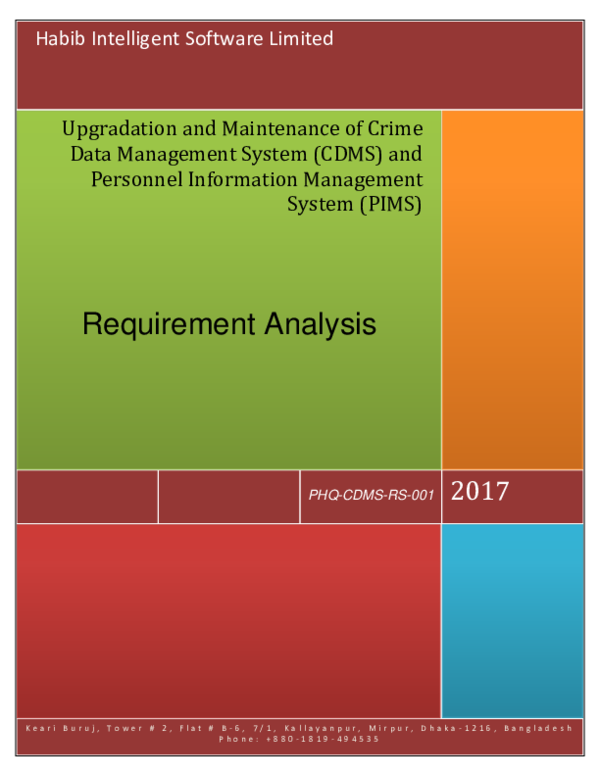 (PDF) Upgradation and Maintenance of Crime Data Management System (CDMS) and Personnel ...
