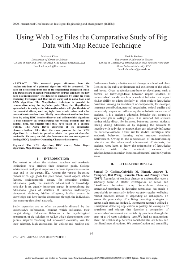(PDF) Using Web Log Files the Comparative Study of Big Data with Map ...