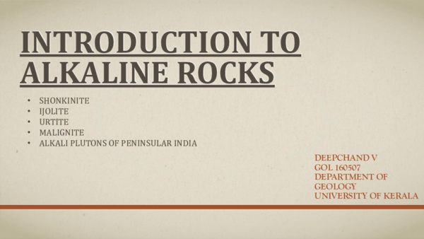 (PDF) Introduction to Alkaline Rocks.