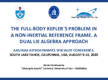 (PDF) THE FULL-BODY KEPLER`S PROBLEM IN A NON-INERTIAL REFERENCE FRAME. A DUAL LIE ALGEBRA APPROACH