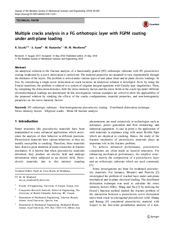 (PDF) Multiple cracks analysis in a FG orthotropic layer with FGPM ...
