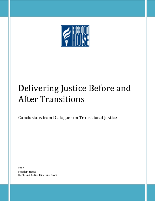 (PDF) Delivering Justice Before and After Transitions Conclusions from ...