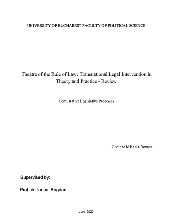(PDF) Theatre of the Rule of Law: Transnational Legal Intervention in ...