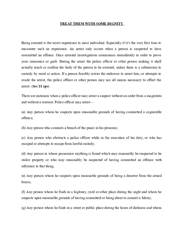 (DOC) RIGHTS OF ARRESTED PERSON