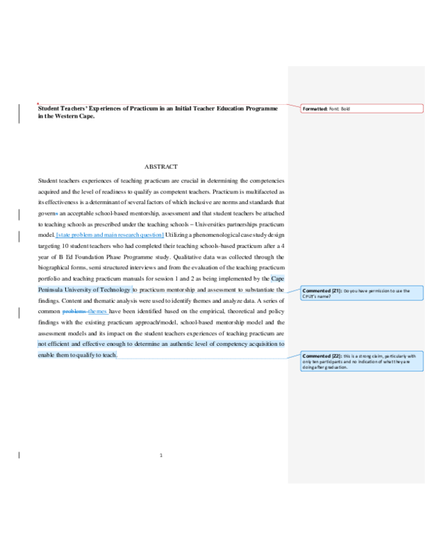 (PDF) Student Teachers' Experiences of Practicum in an Initial Teacher ...