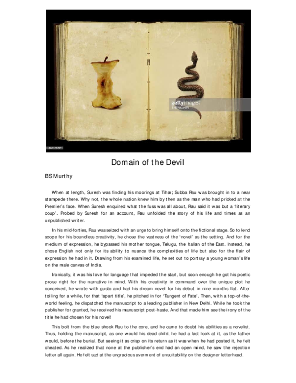 (PDF) Domain of the Devil - A Satire on Indian English Publishing