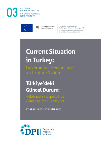 (PDF) Current Situation in Turkey: Government Perspective and Future Vision
