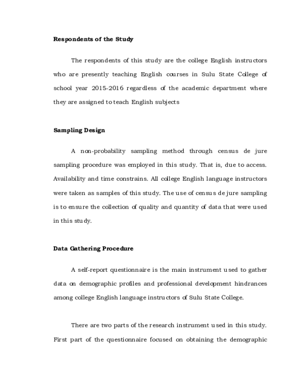 (DOC) Respondents of the Study