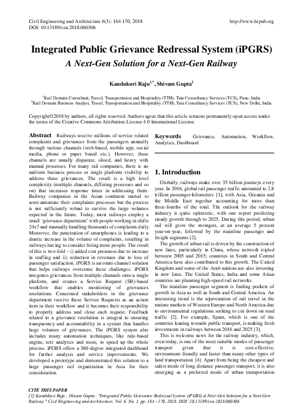 (PDF) Integrated Public Grievance Redressal System (iPGRS) A Next-Gen ...