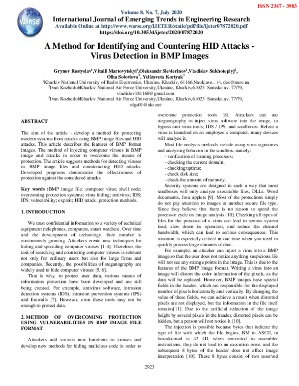 (PDF) A Method for Identifying and Countering HID Attacks - Virus ...