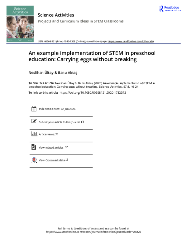 (PDF) Science Activities Projects and Curriculum Ideas in STEM ...