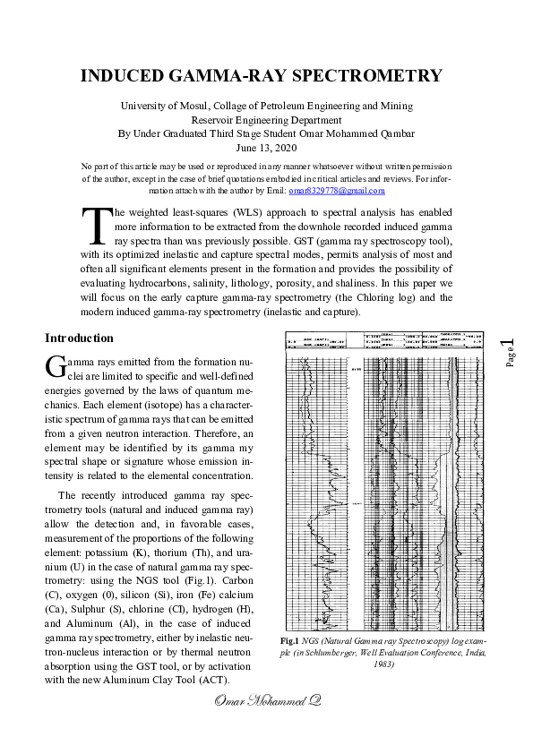 (PDF) INDUCED GAMMA-RAY SPECTROMETRY