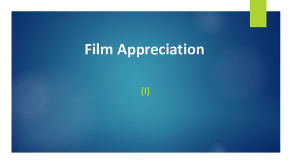 (PDF) Film Appreciation (I